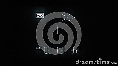 Fast Forward Counter on VCR Timecode, VHS Player, Retro Led Indicator ...
