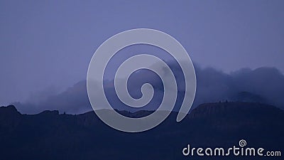 Fast Forward Landscape Place with Mountains and Clouds Moving and ...