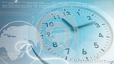 Fast Moving Clock and Spinning Globe Stock Footage - Video of moving ...