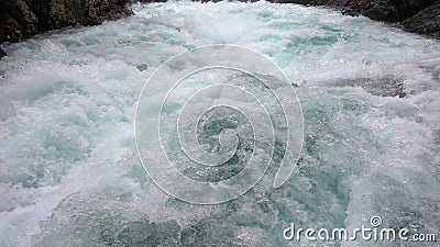 A Fast-moving Stream of the Mountain River Stock Video - Video of ...