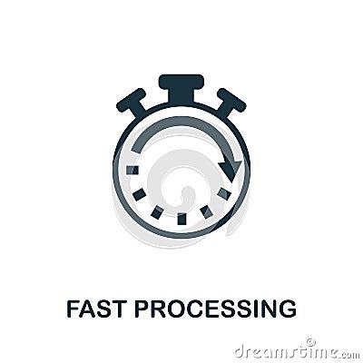 Fast Processing Icon. Simple Element From Data Organization Collection ...