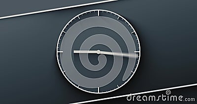 Fast Running Clock Animation. Pointer of a Large Clock are Spinning ...