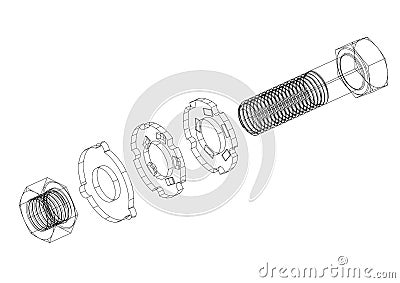 Fastener 3D Blueprint Royalty-Free Stock Photography | CartoonDealer ...