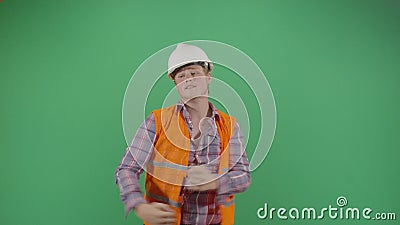 Fat Engineer Dancing Funny on Friday Stock Footage - Video of break ...