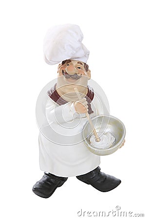Fat Italian Chef Over White Stock Photography | CartoonDealer.com #11323046