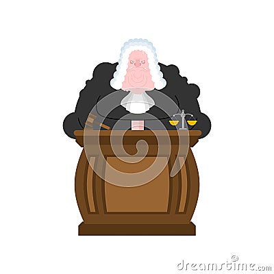 Fat Judge. Strict Magistrate. Cartoon Character Vector | CartoonDealer ...