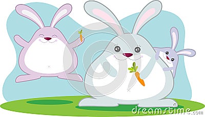 Fat Rabbit Family Royalty Free Stock Photo - Image: 4561655