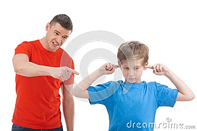Father Shouting At Son. Royalty-Free Stock Image | CartoonDealer.com ...