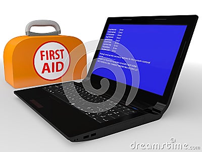 Faulty Computer With System Error Stock Photos - Image: 38474813