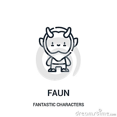 Faun Icon Vector From Fantastic Characters Collection. Thin Line Faun ...