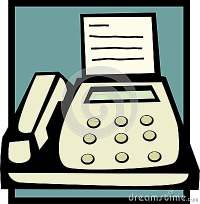 Fax Machine Vector Illustration Stock Photo - Image: 1345200
