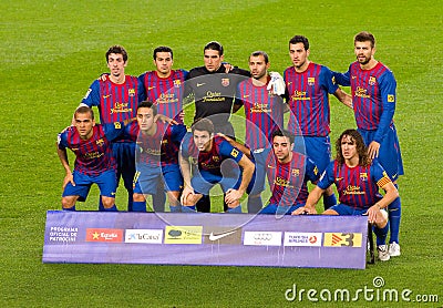 FC Barcelona Lineup Editorial Image - Image: 23793735