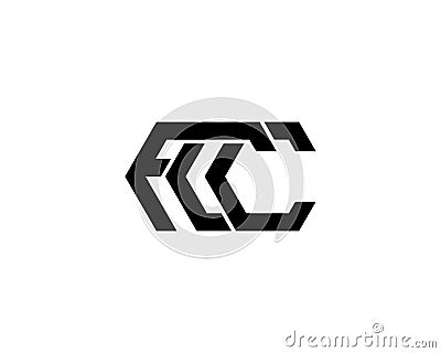 FCC Letter Modern Logo Icon Design Cartoon Vector | CartoonDealer.com ...