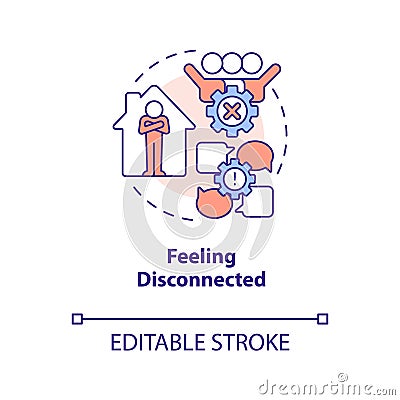 Feeling Disconnected Concept Icon Cartoon Vector | CartoonDealer.com ...