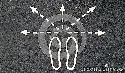 Feet And Arrows Stock Photo | CartoonDealer.com #42073884