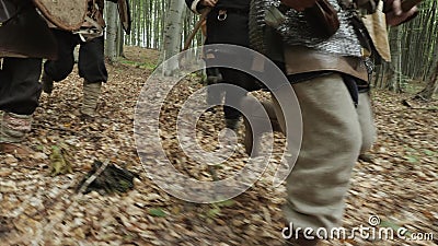 The Feets of Vikings Running Along the Slope Stock Footage - Video of ...