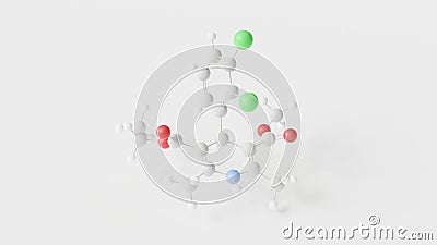 Felodipine Molecule 3d, Molecular Structure, Ball And Stick Model ...