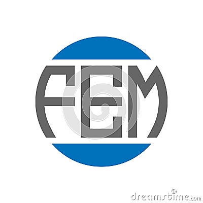 FEM Letter Logo Design On White Background. FEM Creative Initials ...