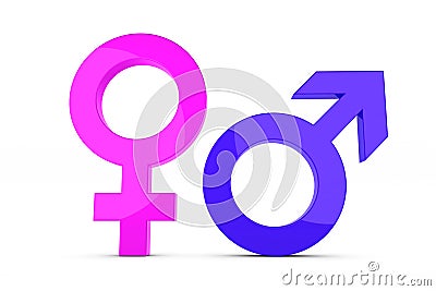 Femal En Mannelijk Teken Royalty-vrije Stock Afbeeldingen - Afbeelding ...