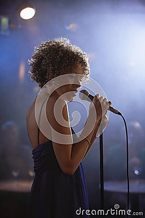 Female Jazz Singer On Stage Stock Photo - Image: 31835860