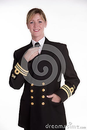 Female Lt Commander In Navy Uniform Royalty-Free Stock Photo ...