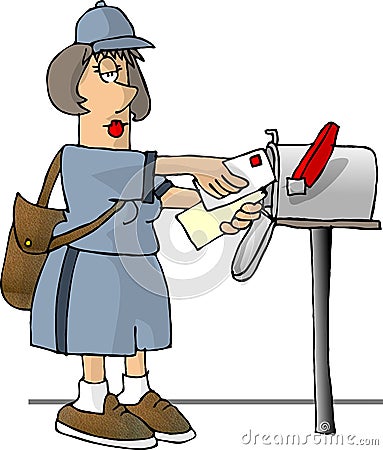 Female Mail Carrier Stock Image - Image: 55401