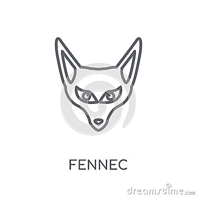Fennec Linear Icon. Modern Outline Fennec Logo Concept On White Cartoon ...