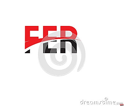 FER Letter Initial Logo Design Vector Illustration | CartoonDealer.com ...