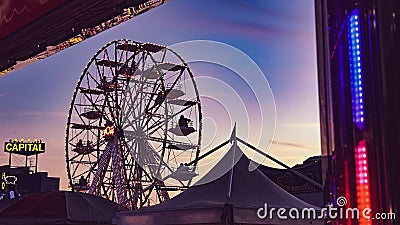 Ferris Wheel Funfair Sunset Stock Video - Video of celebration, heaven ...
