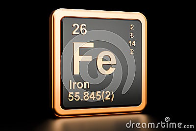 Iron. Ferrum. Transition Metals. Chemical Element of Mendeleev S ...