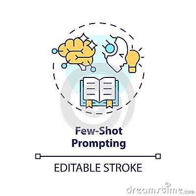 Few Shot Prompting Multi Color Concept Icon Cartoon Vector ...