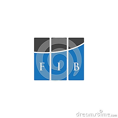 FIB Letter Logo Design On WHITE Background. FIB Creative Initials ...