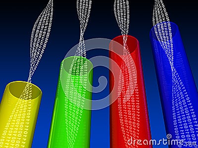 Fiber Optics Data Flow Royalty-Free Illustration | CartoonDealer.com ...