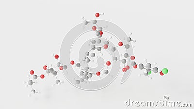 Fidaxomicin Molecule 3d, Molecular Structure, Ball And Stick Model ...