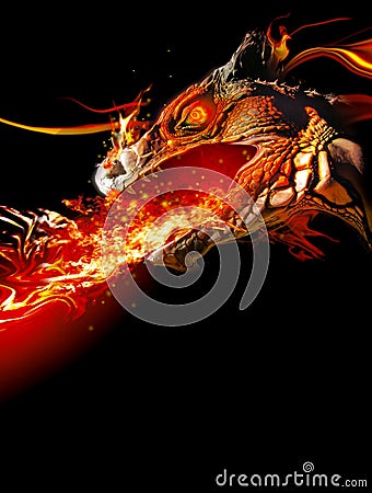 Fiery Dragon Royalty Free Stock Image - Image: 8119366