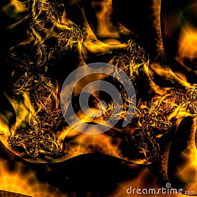 Fiery Gold And Black Abstract Background Pattern Design Or Wallpaper ...