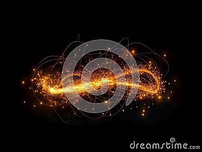 Fiery Infinity Symbol With Spark Trails Stock Photography ...