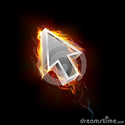 Fiery Mouse Pointer Arrow Royalty Free Stock Photography - Image: 25996077