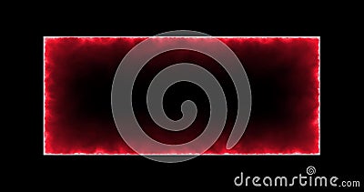 Fiery Red Rectangle on a Black Background. Abstract Rectangle, Sun ...