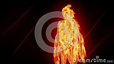 Fiery skeleton stock video footage. Video of finger, fiery - 37016159