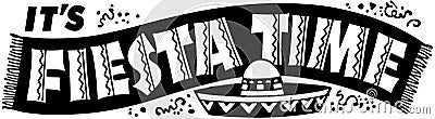 Fiesta Time Banner Stock Vector - Image: 42097698