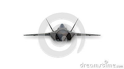 Fighter Jet, Military Aircraft, Front View Stock Illustration - Image ...
