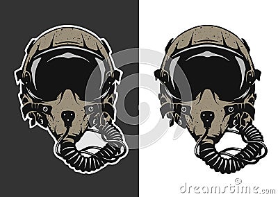 Fighter Pilot Helmet. Cartoon Vector | CartoonDealer.com #78139697