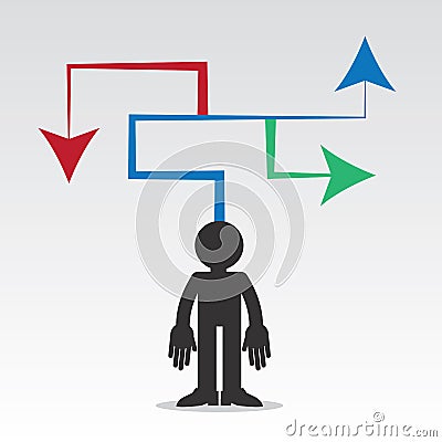 Figure Arrows Maze Vector Illustration | CartoonDealer.com #41939524