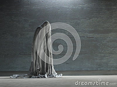 Figure Hunched Under Cloth Stock Illustration - Image: 77004542