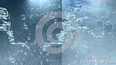 Man made of water stock footage. Video of concentration - 218566808