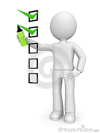 Figure With Tick Boxes Stock Photography | CartoonDealer.com #25344296