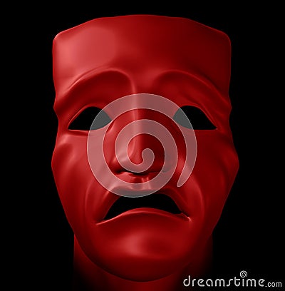 Figure With Tragedy Mask Royalty-Free Illustration | CartoonDealer.com ...