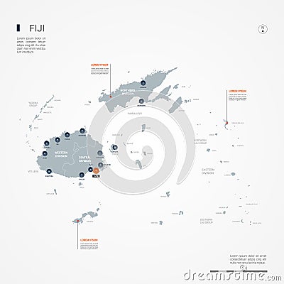 Fiji Infographic Map Vector Illustration. | CartoonDealer.com #126559864