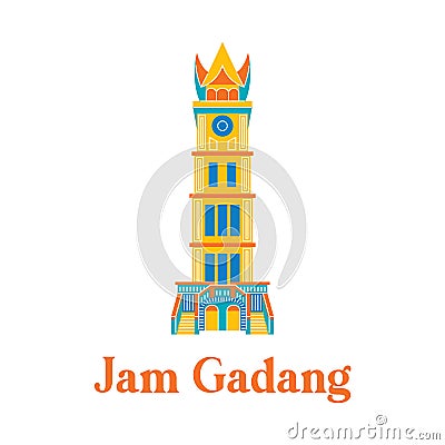 Jam Gadang Vector Illustration | CartoonDealer.com #254545682